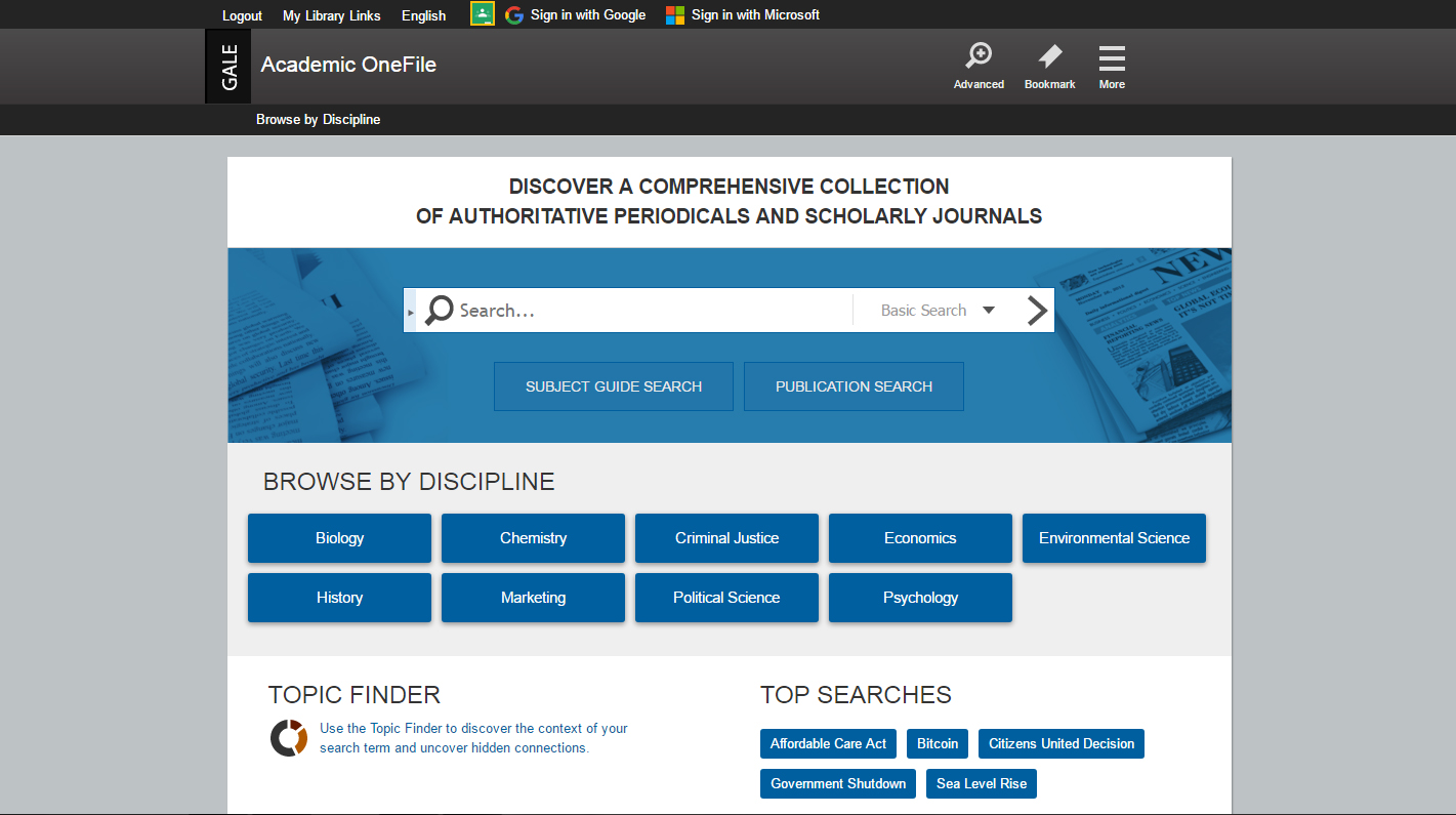 เชิญทดลองใช้ GALE ACADEMIC ONEFILE